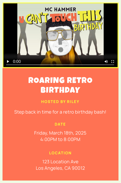 Make Digital Birthday Party Invitations Online With RSVPs