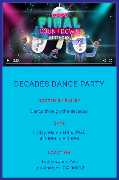 Make Digital Birthday Party Invitations Online With RSVPs