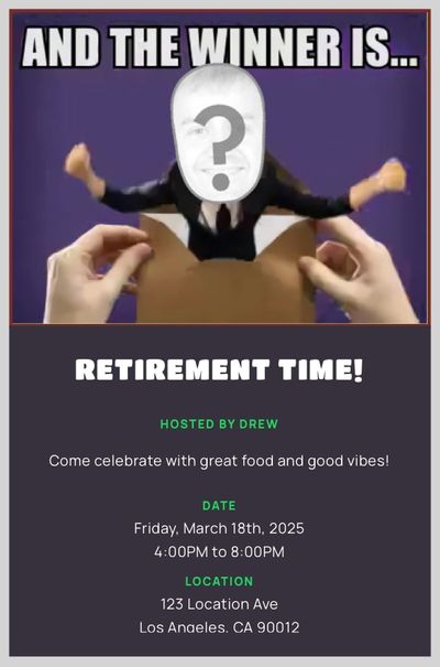 Retirement Invitations - Plan the Perfect Send-off Party!