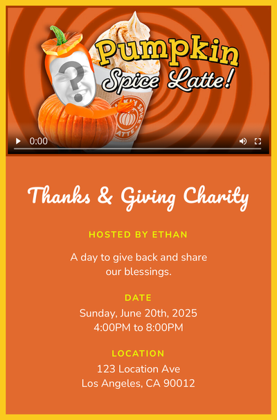 Send Thanksgiving Invitation Cards Online With Email RSVPs