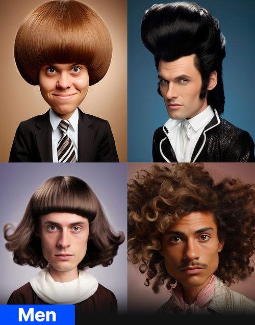 Big Hair Don't Care Male AI Photos