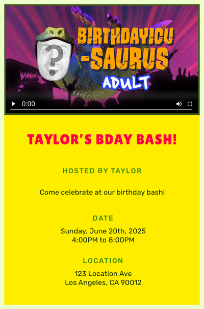 Make Digital Birthday Party Invitations Online With RSVPs
