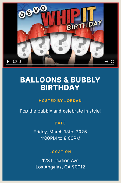 Make Digital Birthday Party Invitations Online With RSVPs